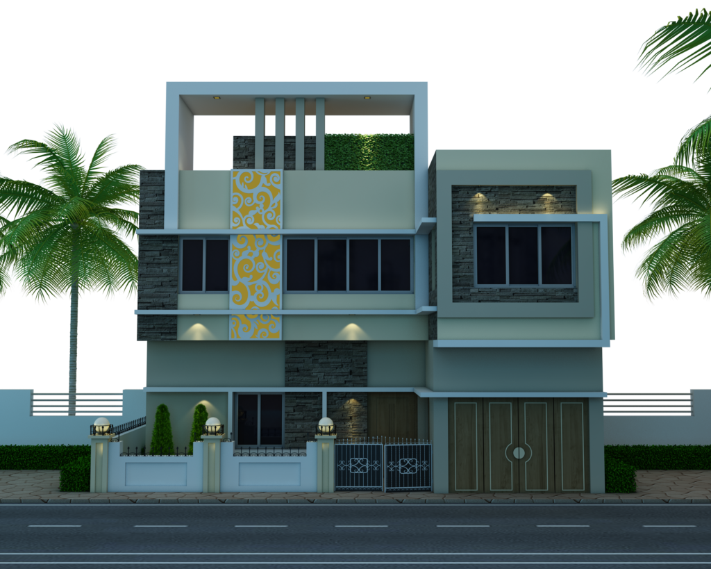 Front Elevation Building – Ashiyaa Interio Defining Architect